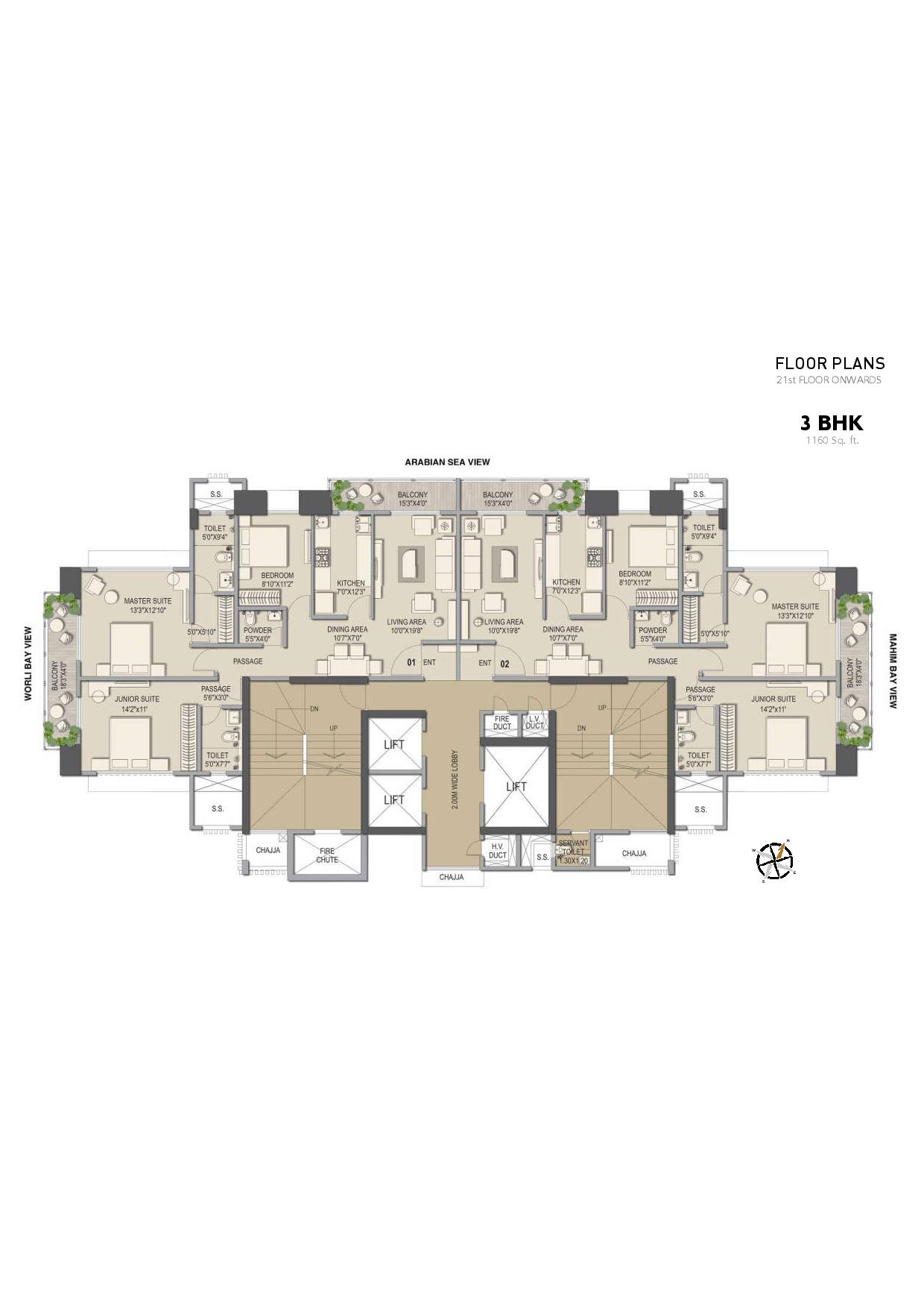 5 Bhk for Sale in Vraj Tiara, Worli @12 Cr – Prabhadevi Properties by ...